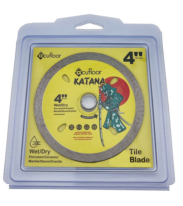 Acufloor 4" Continuous Rim Diamond Blade - Katana (Wet/Dry)