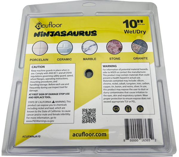 Acufloor 10" Turbo Mesh Diamond Blade - Ninjasaurus (Wet/Dry)
