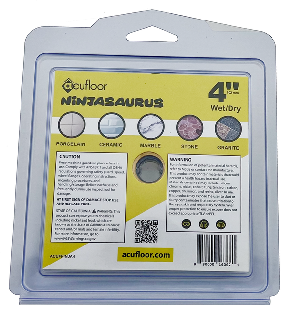 Acufloor 4" Turbo Mesh Diamond Blade - Ninjasaurus (Wet/Dry)