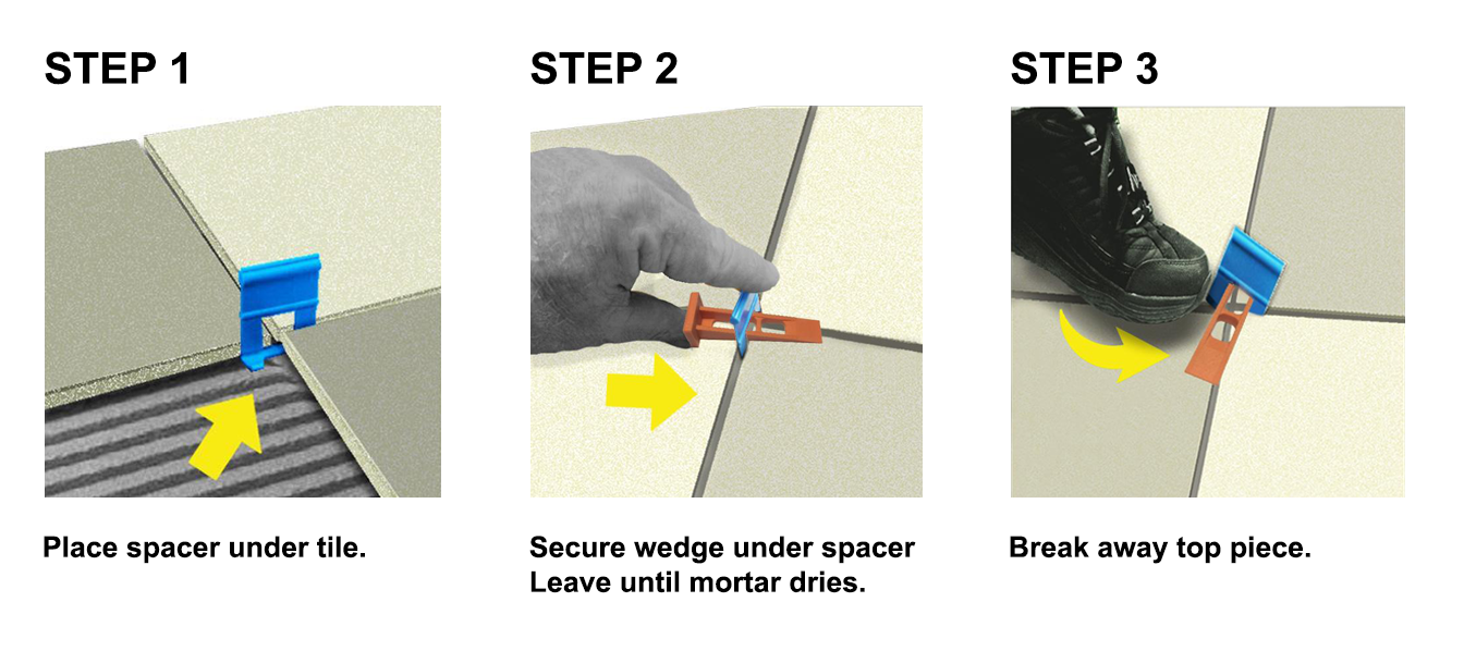 Self Leveling Spacers and Clips, Ceramic Tile Spacers – Acufloor